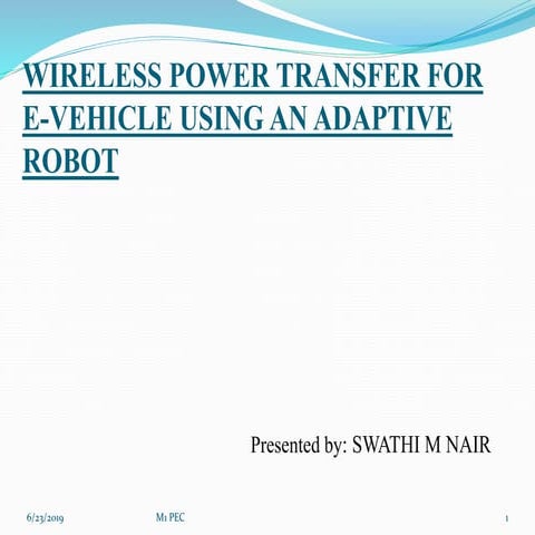 Wireless power transfer through adaptive robotic technology | PPT