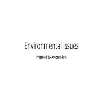 Environmental Issues | PPT