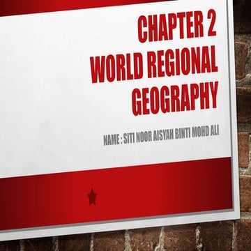 world regional geography | PPT