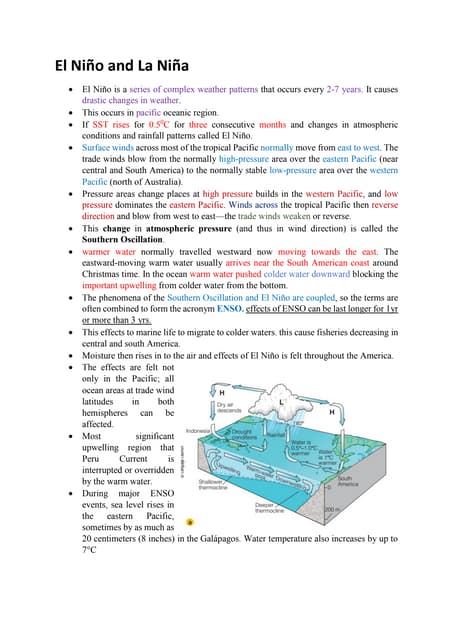 El Niño & La Niña | PPTX | Weather | Science