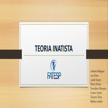 Teoria inatista | PPTX