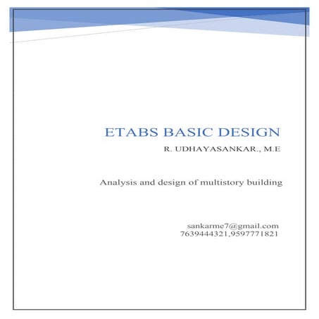 ETABS BASIC DESIGN | PDF