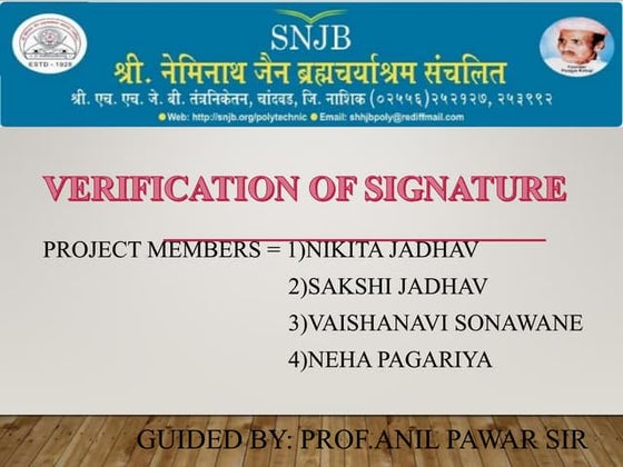 Signature Recognition System Using Python With Conclusion.pptx