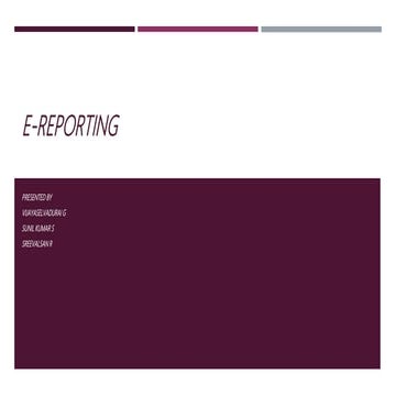 E-reporting | PPTX