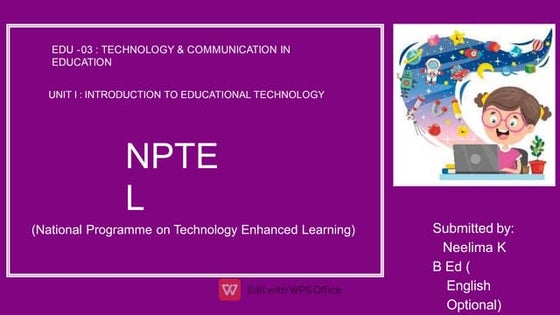 NPTEL | PPTX | Education