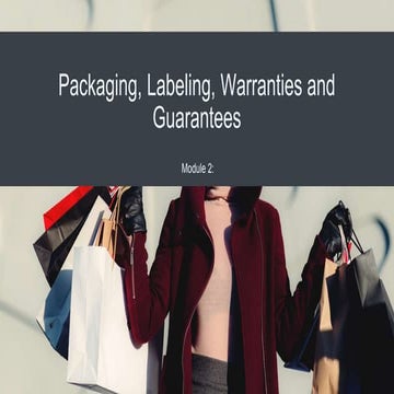 Packaging,labeling,warranties and guaranties | PPT