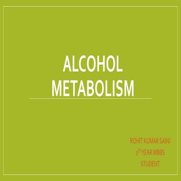 Alcohol metabolism | PPTX