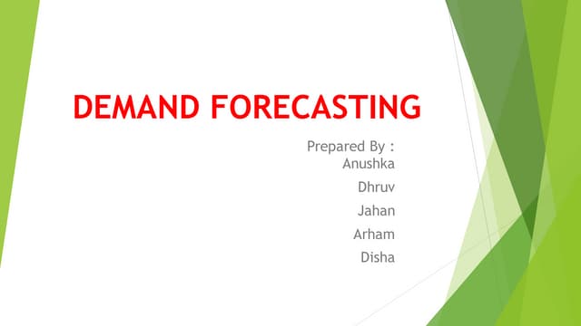 Demand forecasting | PPTX