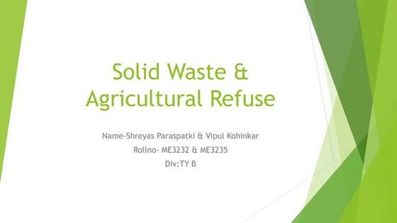 Agricultural waste management | PPTX