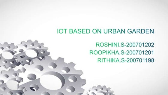 Iot based smart irrigation system | PPT