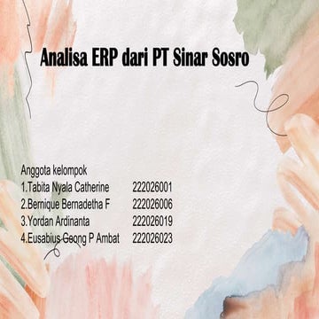 ERP PT SINAR SOSRO | PDF