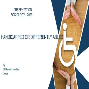 Handicapped ir differently abledkkooooii | PPT