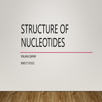 Structure of nucleotides | PPTX
