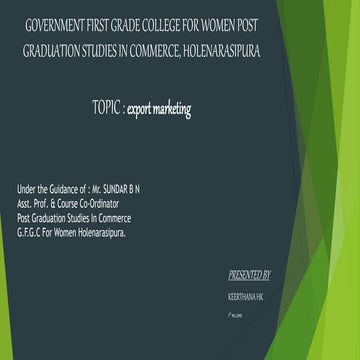 EXPORT MARKETING | PPTX