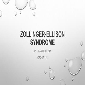 Zollinger Ellison Syndrome | PPTX