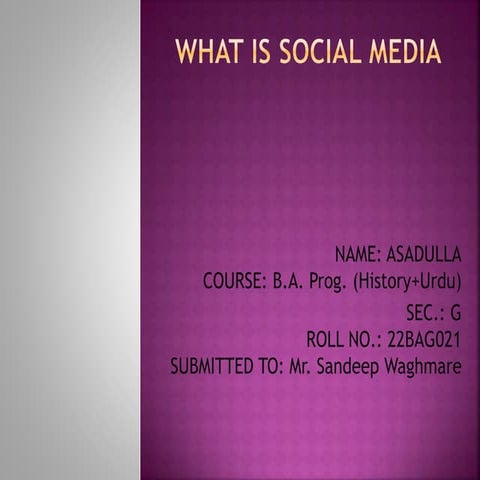 Social media, ppt. Features, characteristics | PPTX