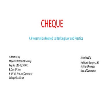 Cheque | PPT