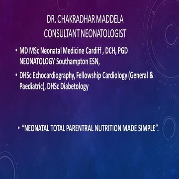 NEONATAL TOTAL PARENTERAL NUTRITION MADE SIMPLE & PRACTICAL | PDF