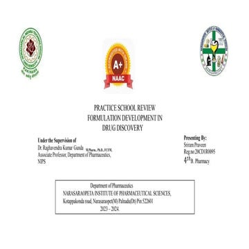 Formulation development of pharmaceutical drug | PPTX