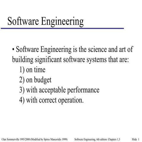 Software Engineering | PPTX