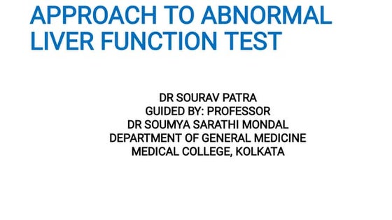 Liver function test (LFT) | PPT