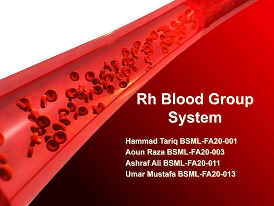 Rh Blood Group System | PPT