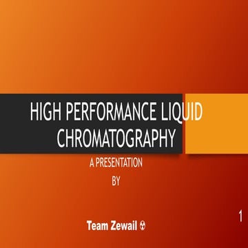 High performance liquid chromatography (HPLC) | PPT