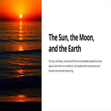 This is the ppt for children on the sun the earth and the moon | PPTX