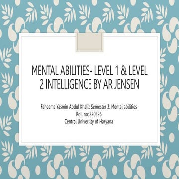 Mental Abilities level 1 by Jensen .pptx