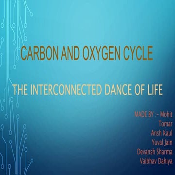 Carbon and Oxygen Cycle PPT for Class 9 children | PPTX