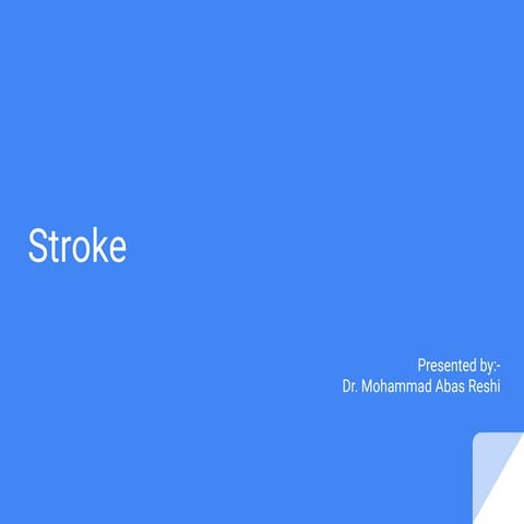 Stroke/types/risk factors/recognition of stroke | PDF