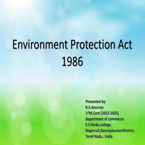 ENVIRONMENTAL PROTECTION ACT,1986(India).pptx