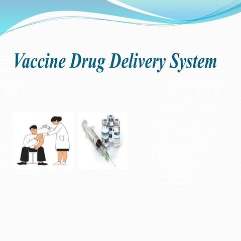 Vaccine drug delivery system, single shot vaccine | PPTX