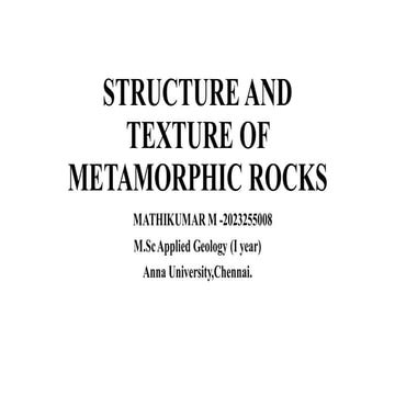 Structures and textures of metamorphic rocks | PDF
