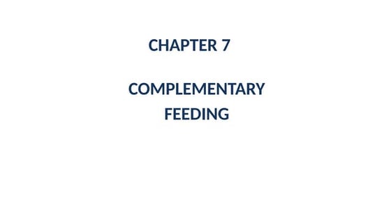 Complementary feeding ppt | PPTX