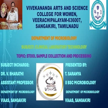 Clinical laboratory technology - Stool sample collection and processing ...