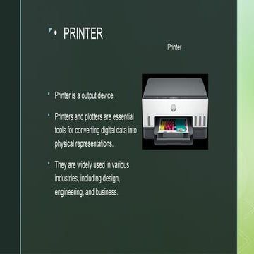 Printer and it's types that is impact printer and non impact printer. | PPTX