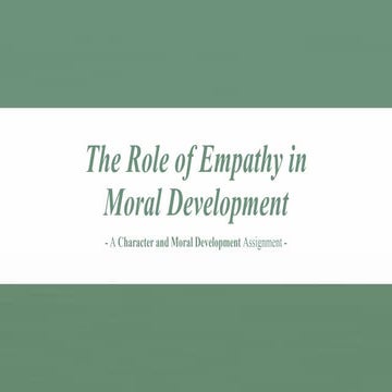 Empathy - character and moral development | PPT