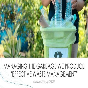 Class 10 cbse waste management Science i | PDF