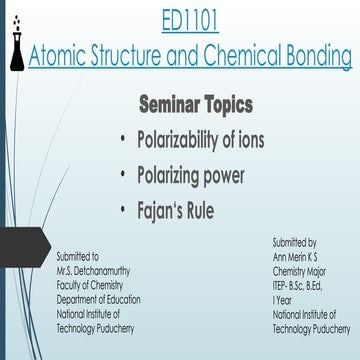 Ann Merin K S BSc.B.Ed[Chemistry Seminar PPT ] | PPT