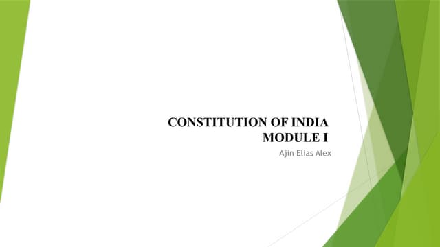 Constitution of India (PPT) | PPTX
