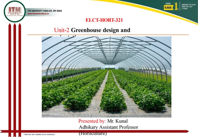 Orientation, design and principles of polyhouse | PPTX