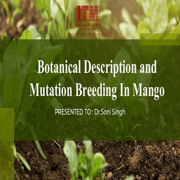 Mutation breeding in Plants | PPTX