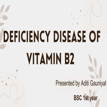 3 Deficiency disease of vitamin b2 explained For biochemistry | PPT