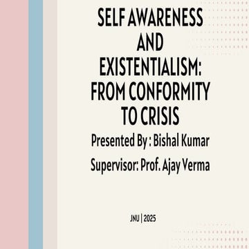 Self awareness and existentialism: from conformity | PDF