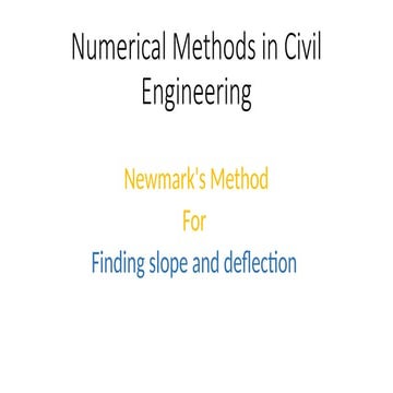 Newmarks method self learning power point presentation | PPT