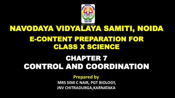CONTROL AND COORDINATION class-10 chapter-7(bio).pptx