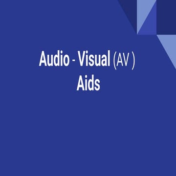 Mahima Murali Audio - Visual Aids (AV Aids) | PPTX