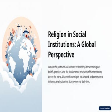 RELIGION IN SOCIAL INSTITUTION: A GLOBAL PERSPECTIVE | PPTX