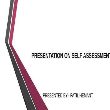 Presentation on self assessment submitted byme.pptx